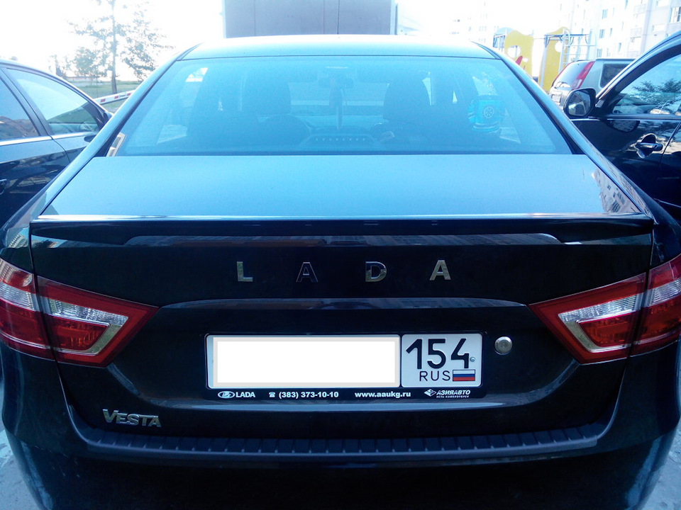 Спойлер — Lada Vesta (1G), 1,6 л, 2016 года | аксессуары | DRIVE2