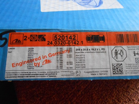 46423415 Диск тормозной FIAT ALFA LANCIA | Запчасти на DRIVE2