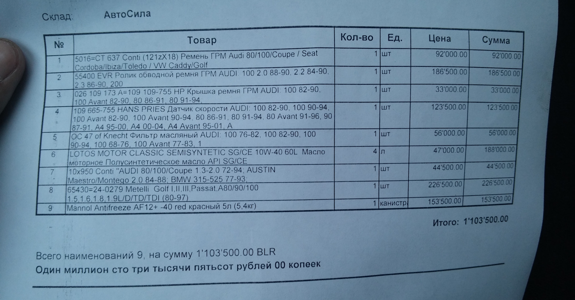Наглядный пример стоимости обслуживания 100 С3 1.8, для информации тем ...