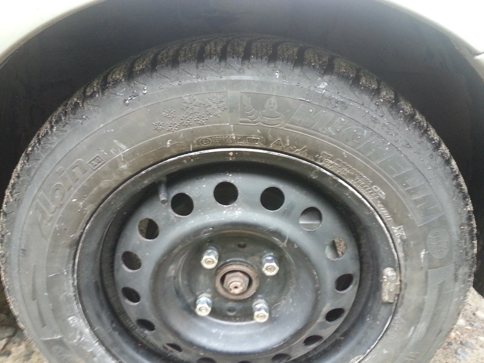 Michelin alpin+гайки gm+железо лачетти — Daewoo Tacuma, 2 л, 2001 года ...