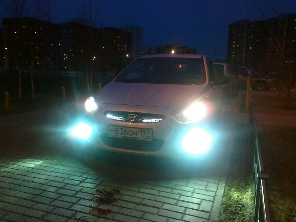 Добавление света — Hyundai Solaris Hatchback, 1,4 л, 2011 года ...