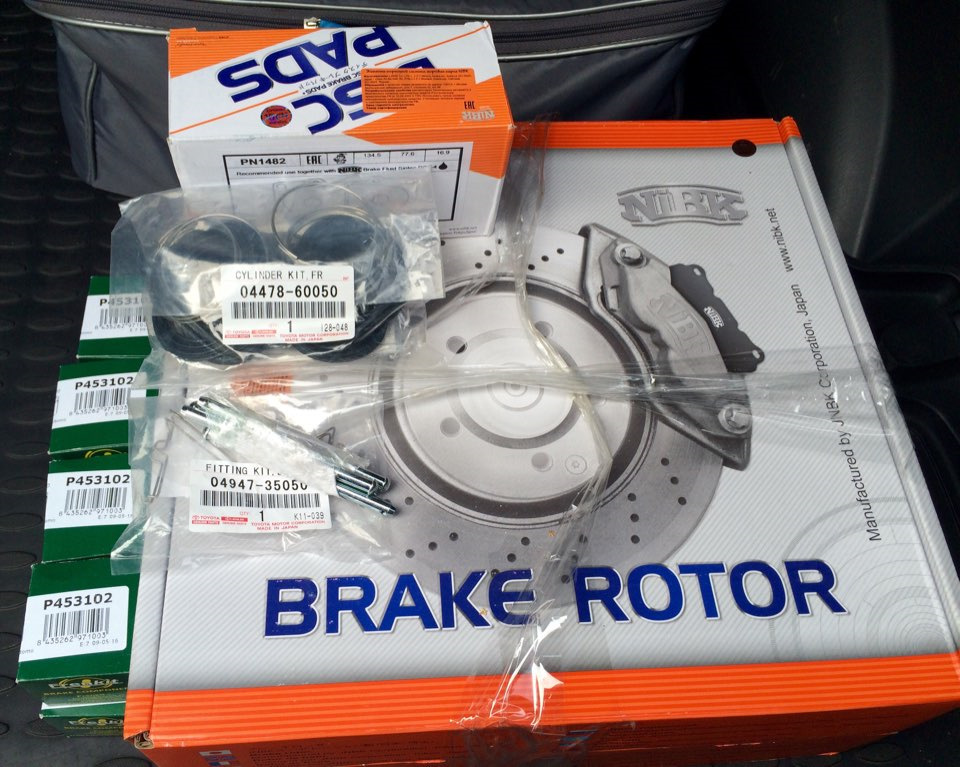 Перебрал передние суппорта — Toyota Land Cruiser Prado 120-series, 4 л ...