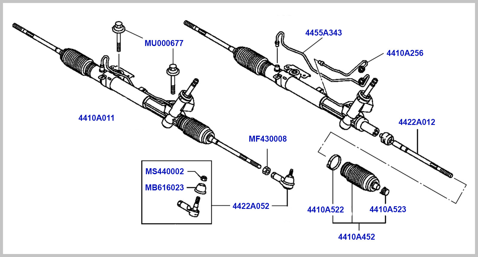 Ходовая, подвеска. CW5W, номера деталей. — Mitsubishi Outlander XL, 2,4 ...