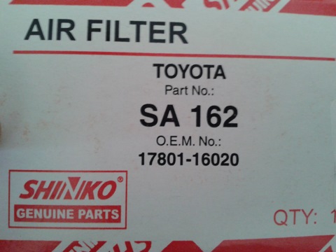 1780116020 Фильтр воздушный TOYOTA LEXUS | Запчасти на DRIVE2