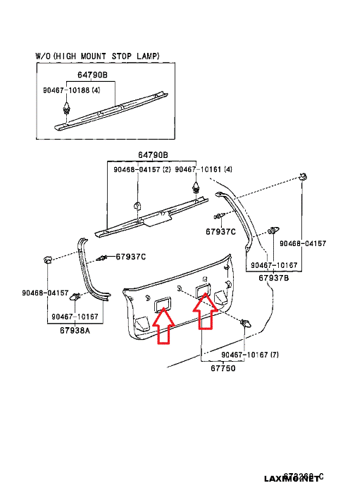 9046710188 Клипса пластиковая TOYOTA LEXUS | Запчасти на DRIVE2