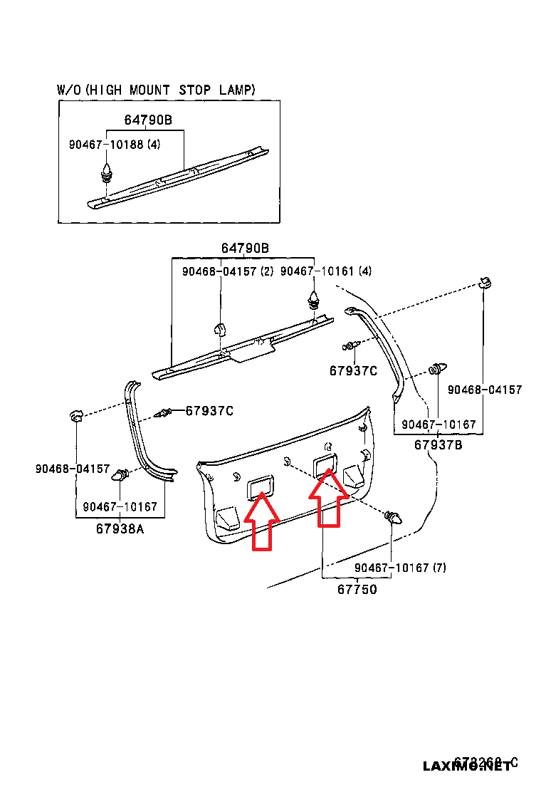 9046710188 Клипса пластиковая TOYOTA LEXUS | Запчасти на DRIVE2