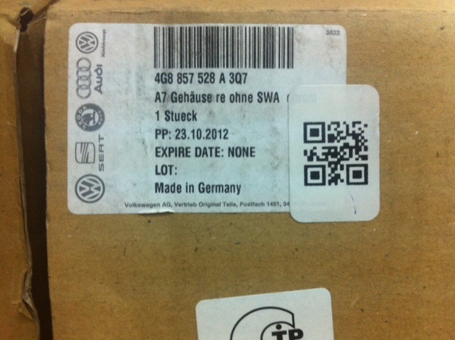 Корпуса зеркал S7 — Audi A7 Sportback (1G), 3 л, 2013 года | стайлинг ...