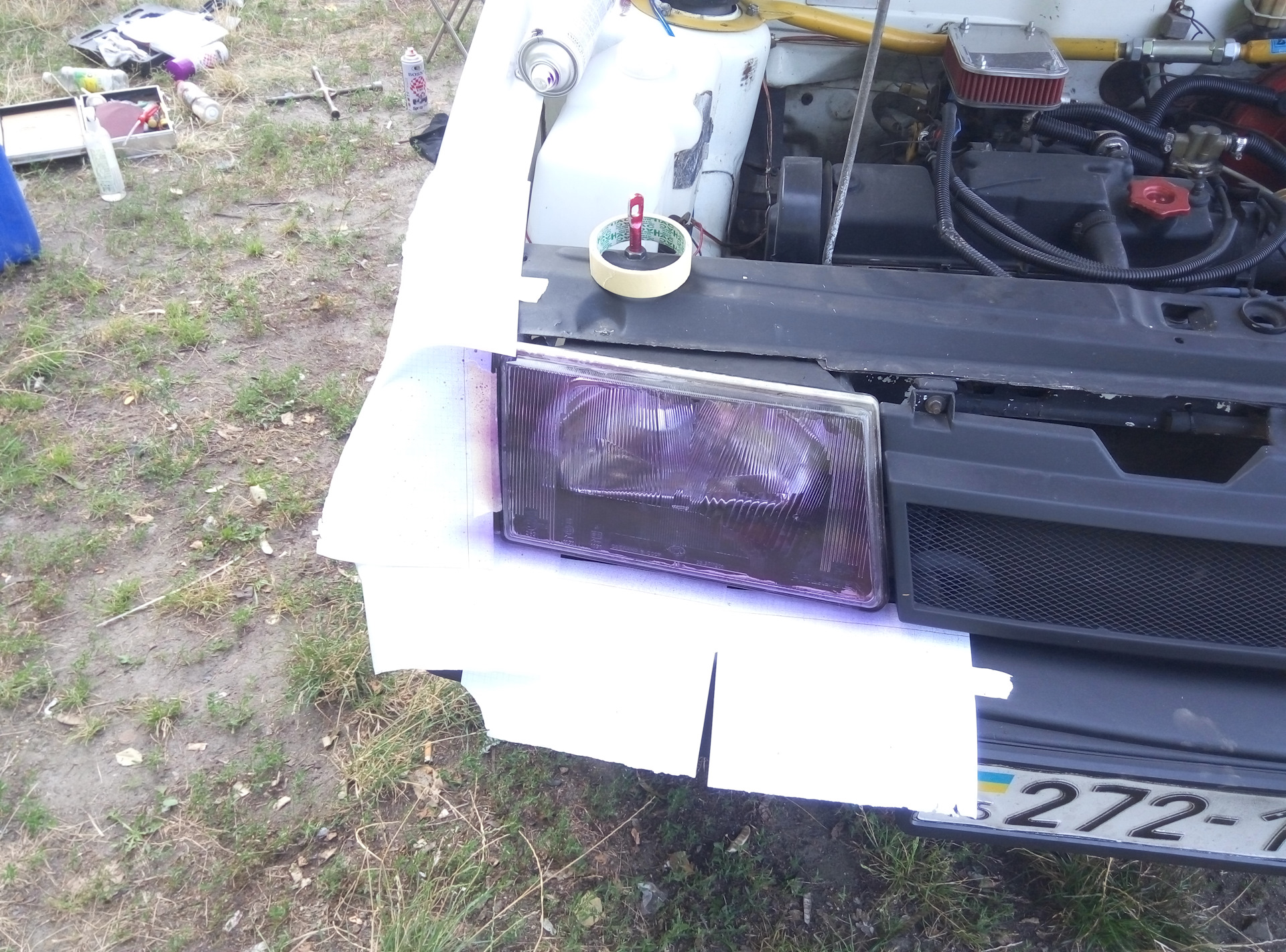 Фары purple ))) — Lada 2108, 1,6 л, 1991 года | стайлинг | DRIVE2