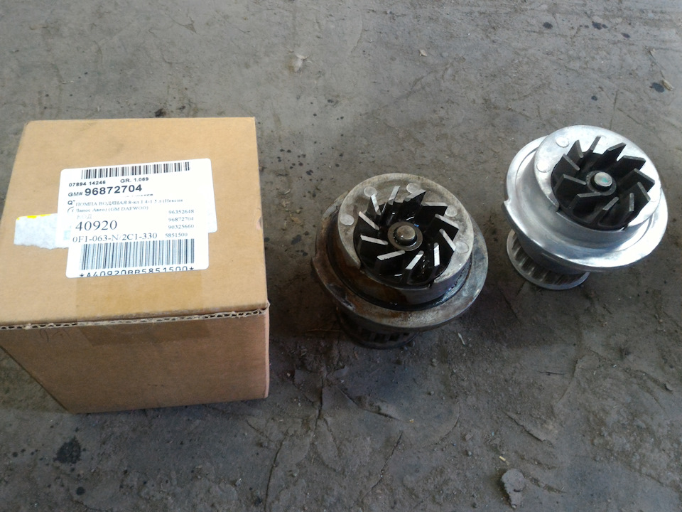 96872704 Насос водяной / Daewoo Chevrolet Aveo, Lanos, Rezzo 1.3-1.6 97 ...