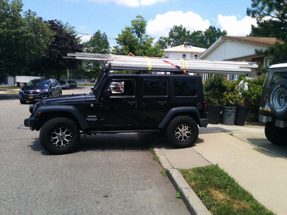 200 кг на крыше — багажник выдержал — Jeep Wrangler (JK), 3,6 л, 2013 ...