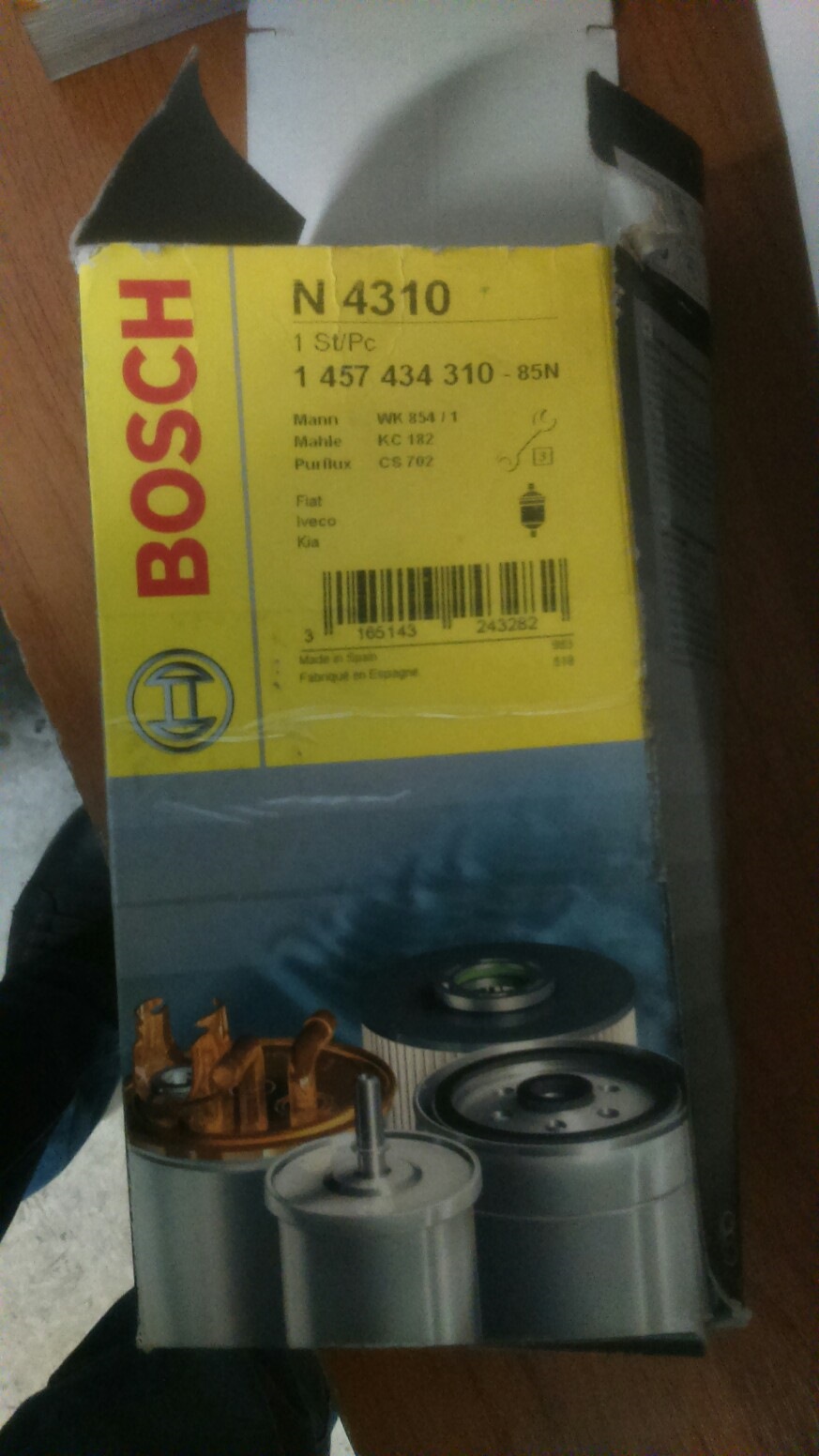 Фильтр Bosch — KIA Sorento (1G), 2,5 л, 2005 года | расходники | DRIVE2