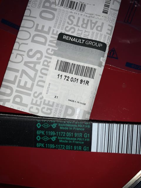 117205191R Ремень поликлиновой RENAULT | Запчасти на DRIVE2