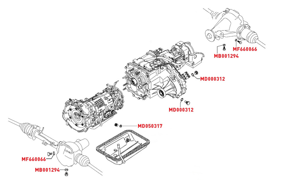 MB001294 Прокладка пробки горловины корпуса кпп Mitsubishi | Запчасти ...
