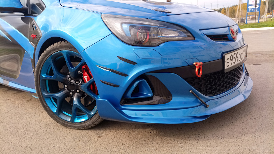 Обновленный бампер с карбоном. — Opel Astra J OPC, 2 л, 2013 года ...
