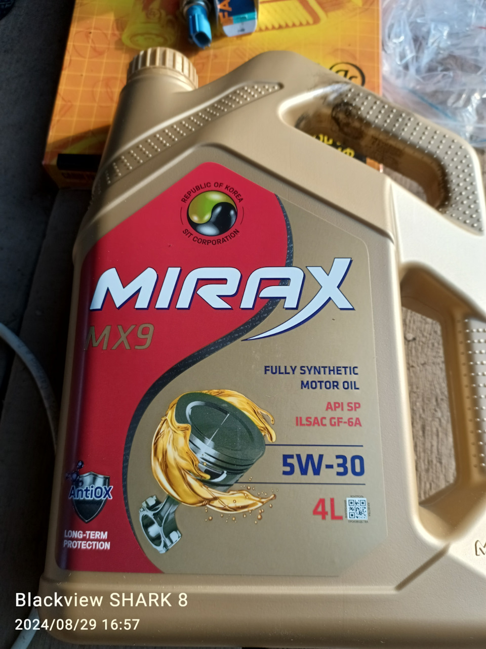 Т/О масло Mirax 5/30 GF6, фильтр в.Блюпринт, масленный Маршал, замена датчика зад.скорости Fae ...