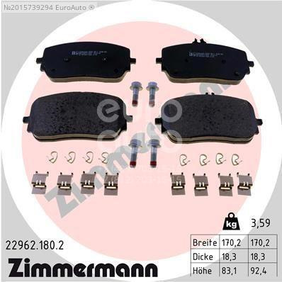 229621802 Комплект тормозных колодок, дисковый тормоз ZIMMERMANN ...