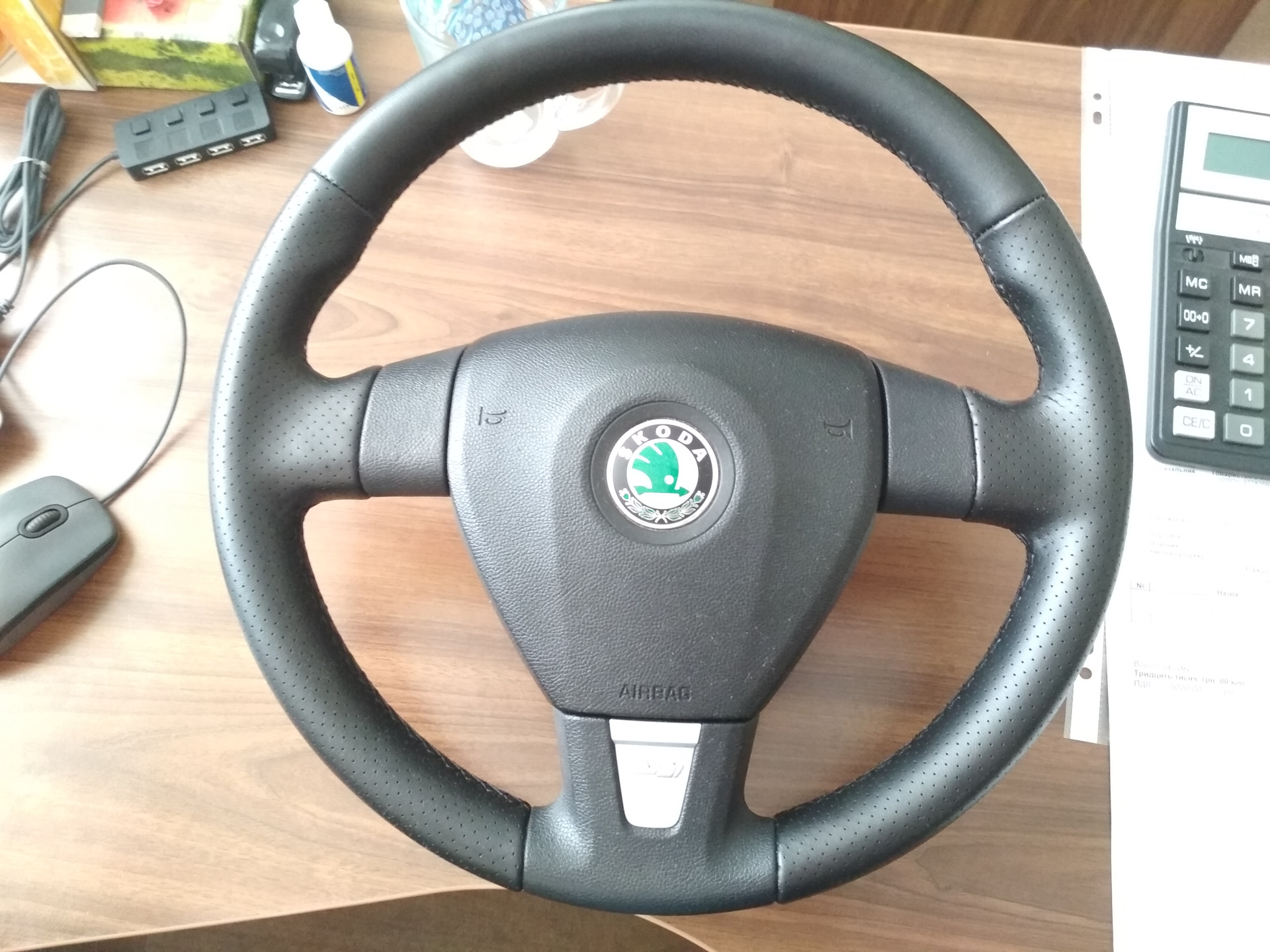 13. Наконец то руль на месте — Skoda Octavia A5 Mk2, 2 л, 2008 года ...