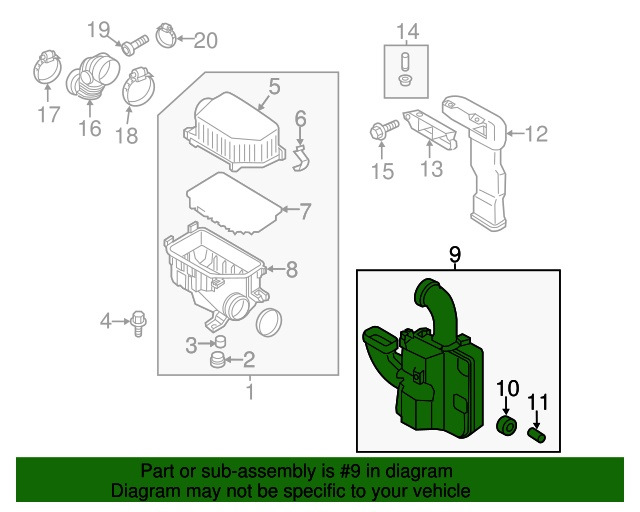 281901R000 БАЧОК (ПЫЛЕСБОРНИК) СИСТЕМЫ ВЕНТИЛЯЦИИ KIA HYUNDAI ...
