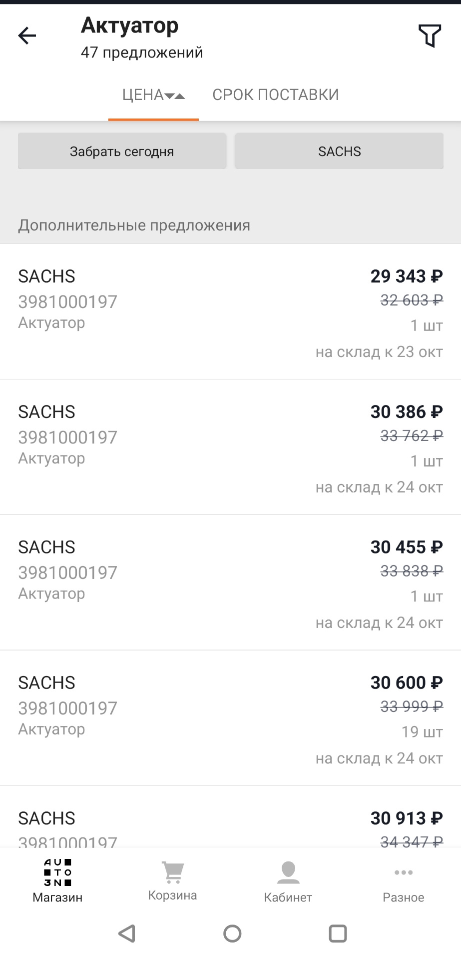 3981000197 Рабочий цилиндр сцепления SACHS | Запчасти на DRIVE2