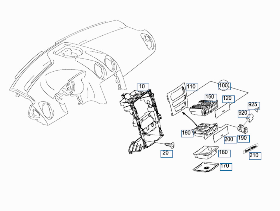 Доукомплектування панели — Mercedes-Benz M-Class (W164), 3 л, 2011 года ...