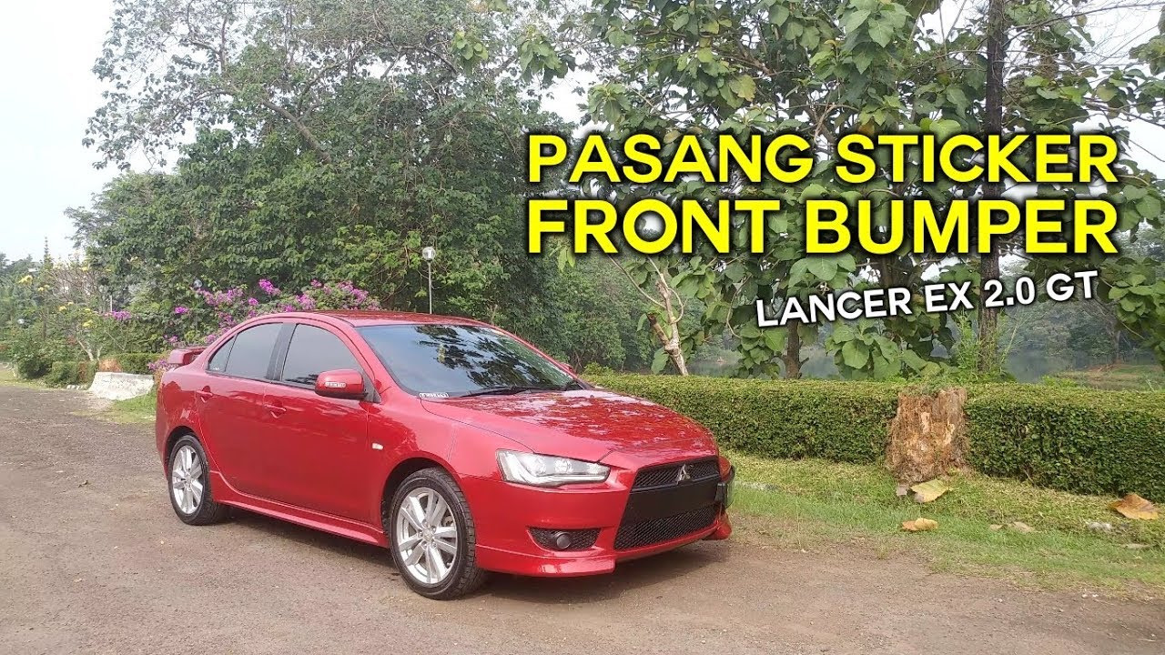 Front Bumper & Garnish Black Doff Stickers — Mitsubishi Lancer X, 2 л ...
