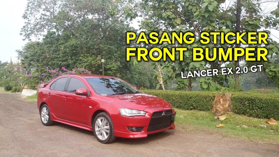 Front Bumper & Garnish Black Doff Stickers — Mitsubishi Lancer X, 2 л ...