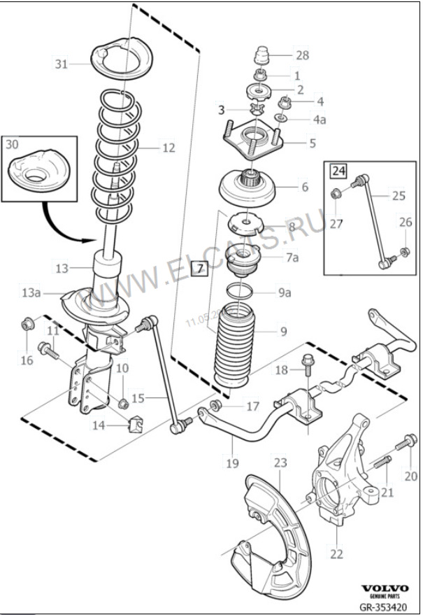 Передняя подвеска — вопросов пост — Volvo XC90 (1G), 2,5 л, 2009 года ...