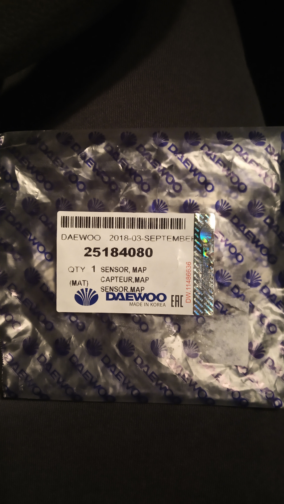 25184080 Датчик давления воздуха GM | Запчасти на DRIVE2