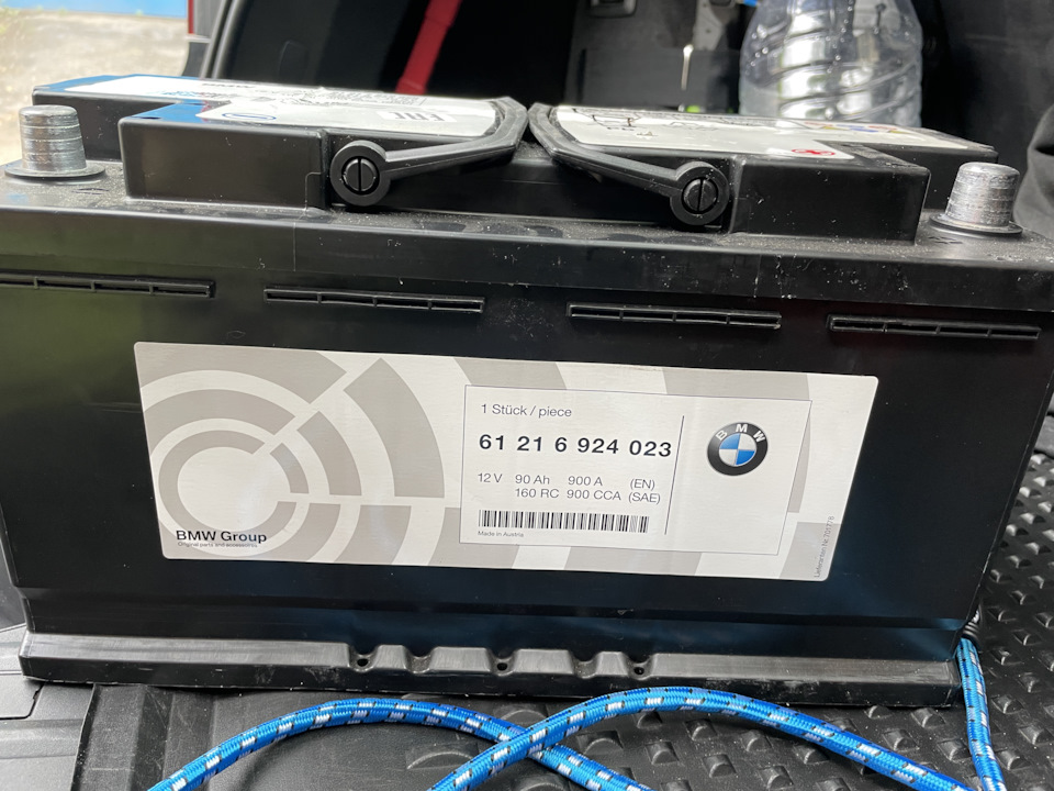 61216924023 Оригинальная акк.батарея BMW AGM BMW | Запчасти на DRIVE2