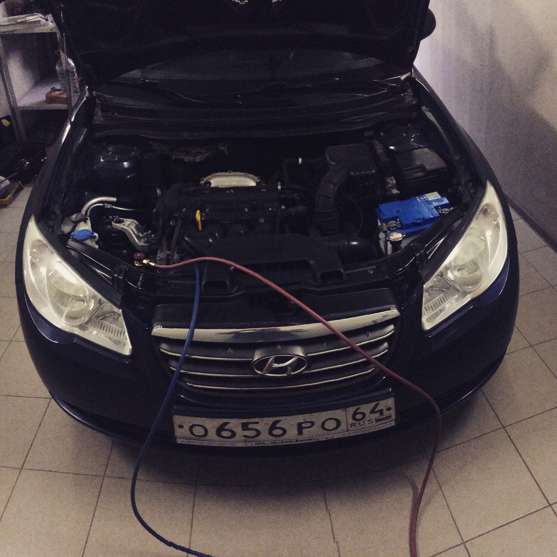 Заправка кондиционера Texa 720r — Hyundai Elantra (4G), 1,6 л, 2006 ...