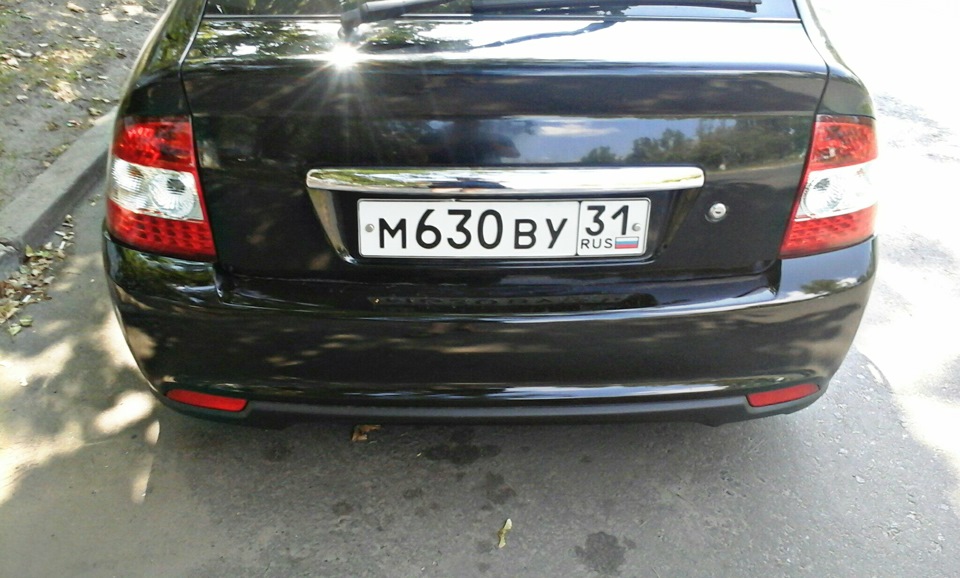№18 Задний бампер SE — Lada Приора хэтчбек, 1,6 л, 2009 года | стайлинг ...