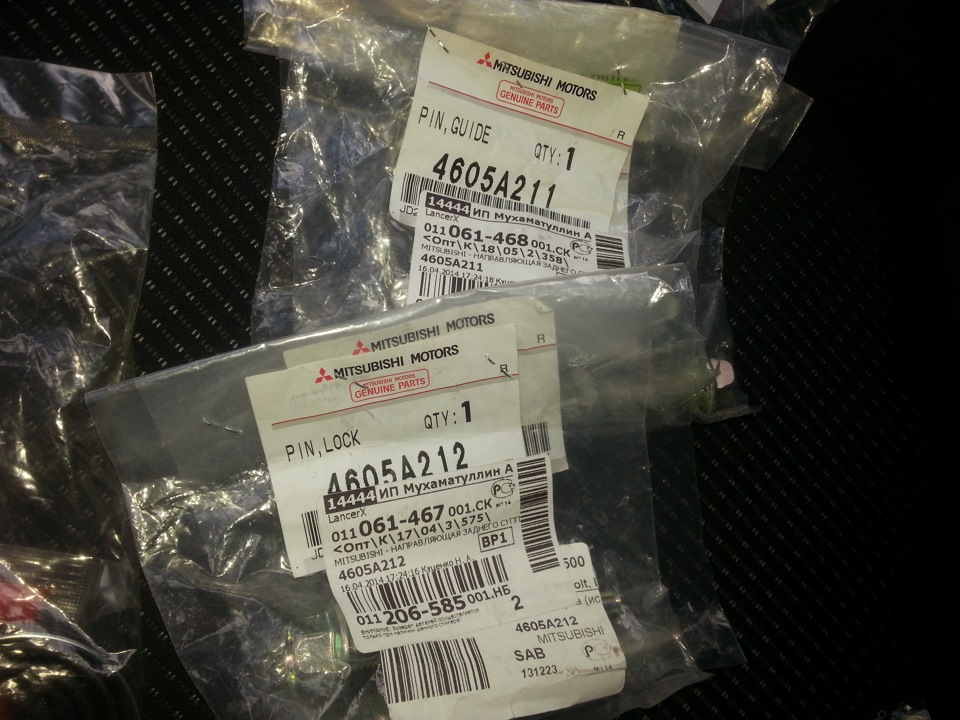 Ремонт задних суппортов. — Mitsubishi Lancer X, 1,8 л, 2008 года ...