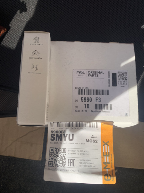 5960F3 Свеча зажигания Peugeot Citroen | Запчасти на DRIVE2