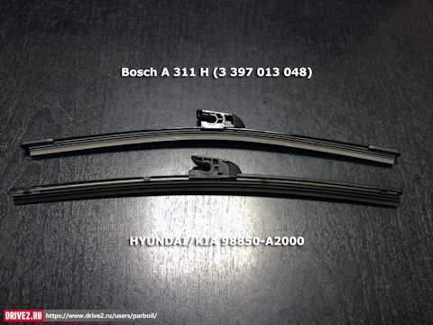 98850A2000 Щетки стеклоочистителя KIA HYUNDAI | Запчасти на DRIVE2