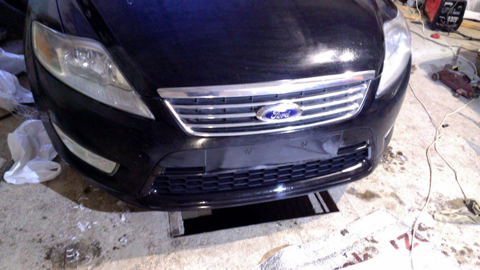 Юбка Sport + решетка. Установка — Ford Mondeo IV, 2 л, 2008 года ...