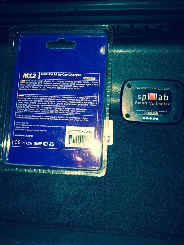 Бошка для usb, Daxx. Вольтметр spl lab. — Isuzu Elf, 4,6 л, 1998 года | аксессуары | DRIVE2