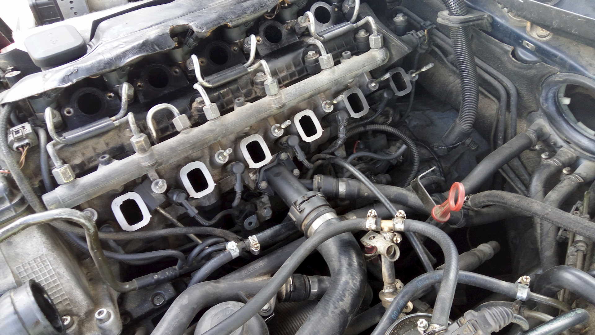 Фланец системы охлаждения — BMW 5 series Touring (E39), 2,5 л, 2000 ...