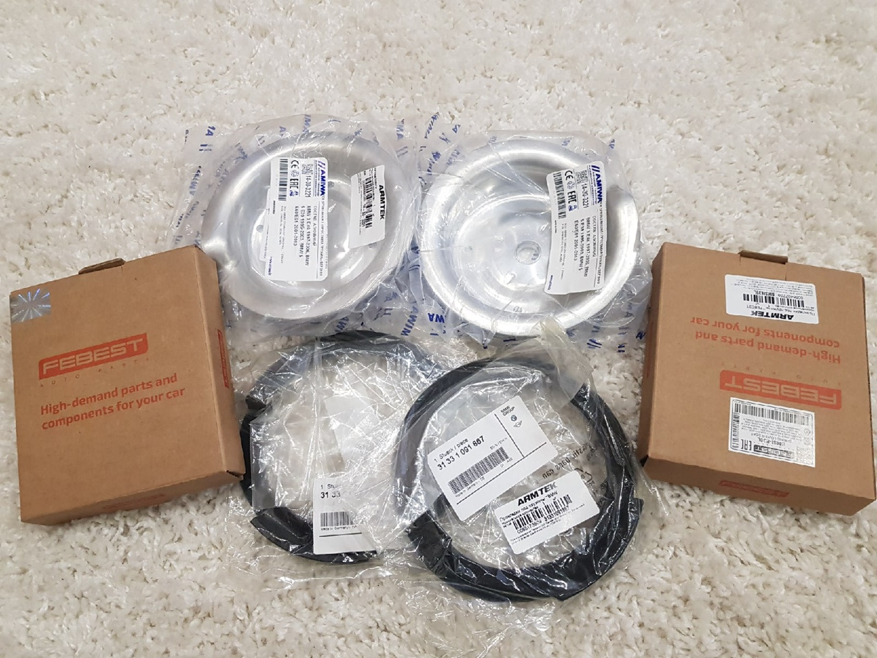 Лопнутые пружины передних амортизаторов — BMW 5 series (E60), 3 л, 2005 ...