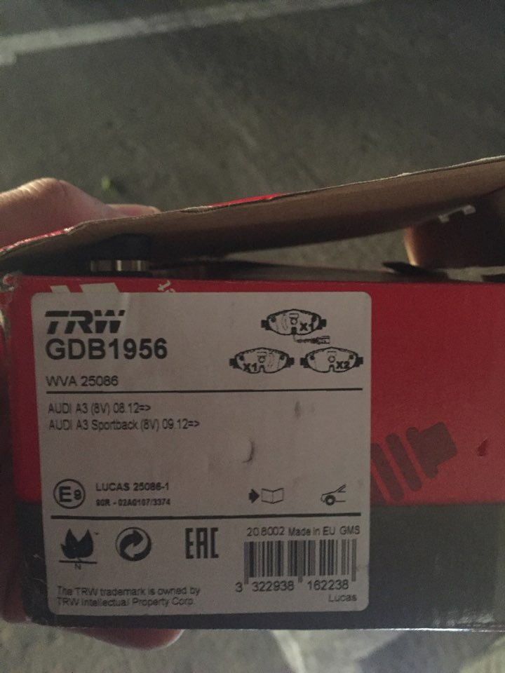 Замена колодок — Skoda Octavia A7 Mk3, 1,4 л, 2014 года | визит на ...