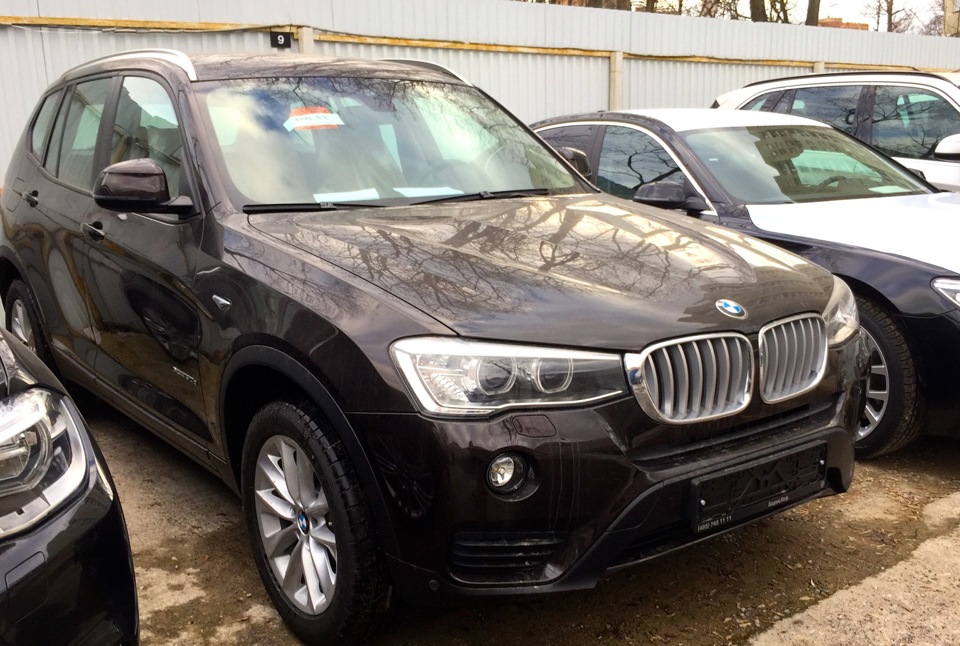 Накладка и "усы" переднего бампера X-Line — BMW X3 (F25), 3 л, 2014 ...