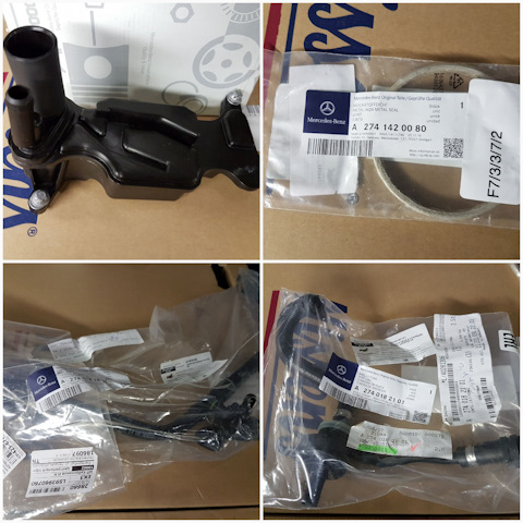 A2740182101 Трубопровод вентиляции блока цилиндров Mercedes | Запчасти ...