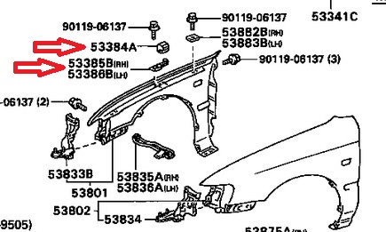 Защита двигателя и утеплитель капота — Toyota Corolla (100), 2 л, 1995 ...