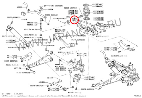 9418461001 Гайка стабилизатора TOYOTA LEXUS | Запчасти на DRIVE2