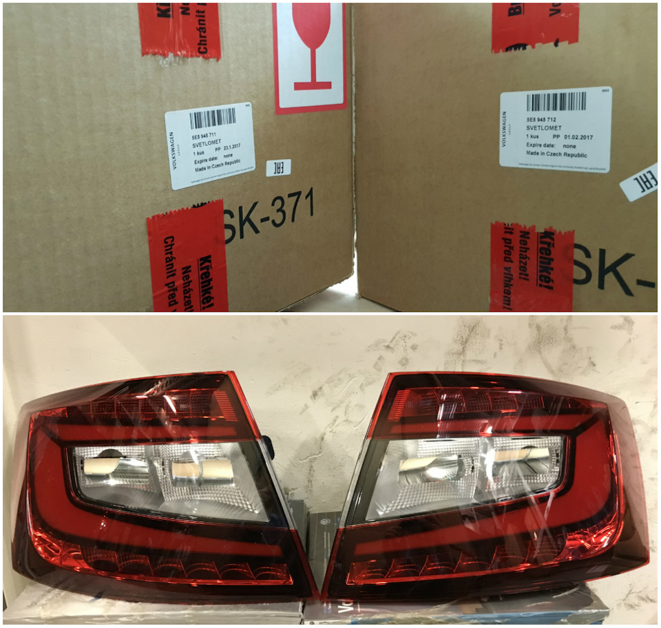 Установка задних фонарей — 5E5945711 и 5E5945712 — Skoda Octavia A7 Mk3 ...