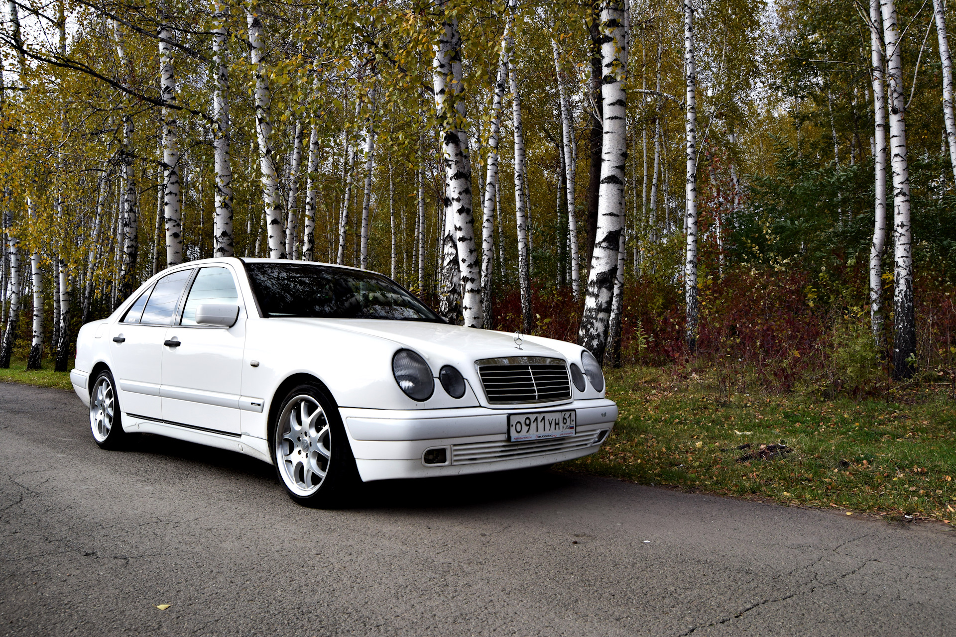 Осеннее фото — Mercedes-Benz E-Class (W210), 2,2 л, 1998 года | фотография | DRIVE2