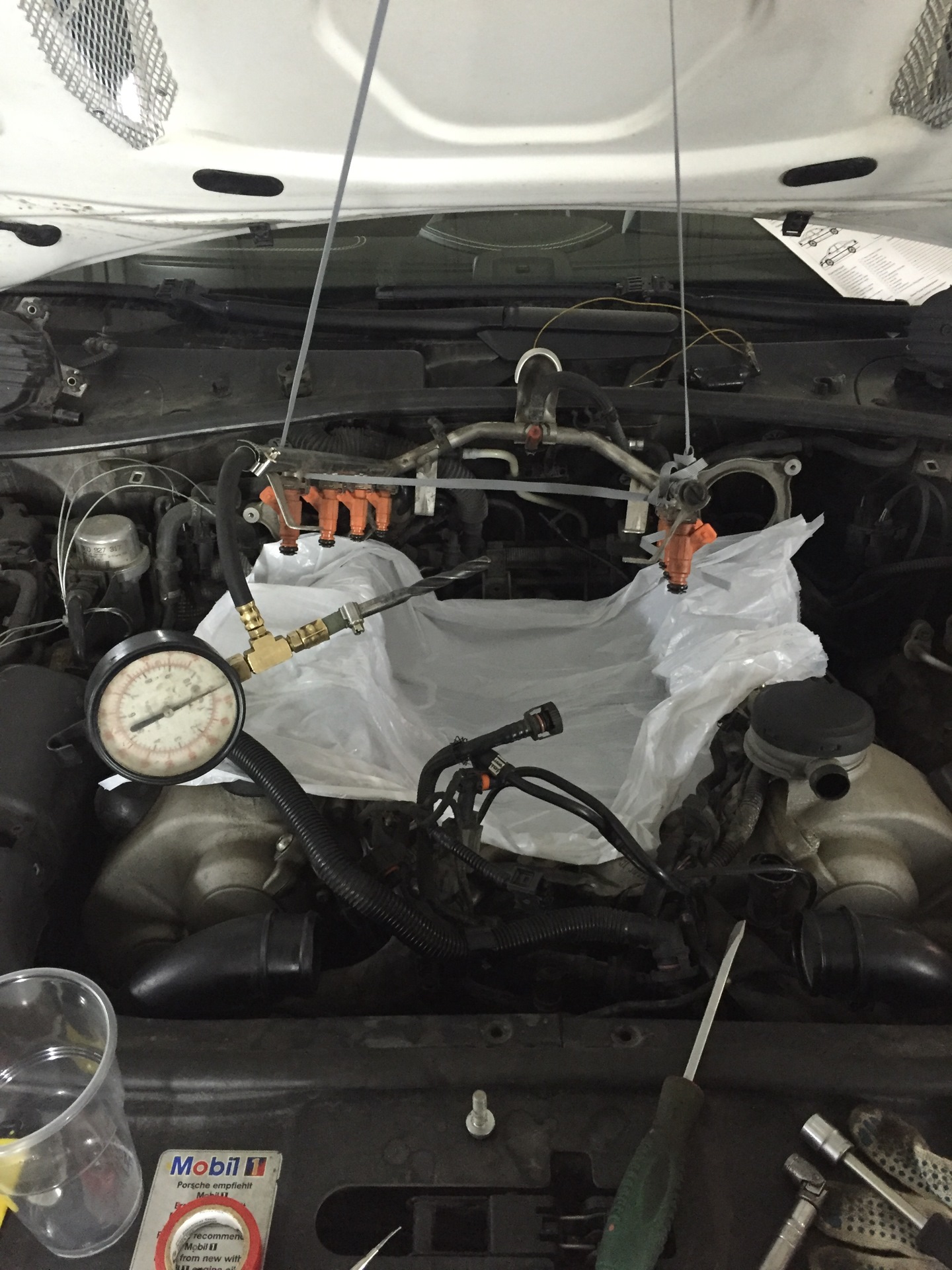 Проверка форсунок и мойка — Porsche Cayenne (1G) 955/957, 4,5 л, 2003 ...