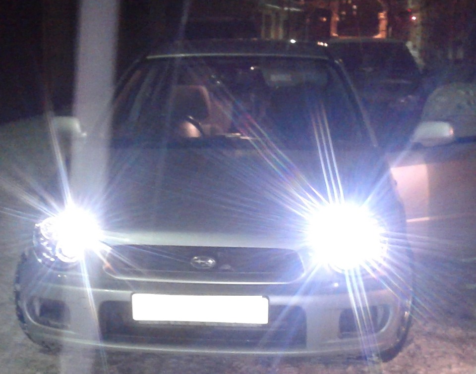 Замена штатных передних фар — Subaru Impreza (GD/GG), 1,5 л, 2002 года ...