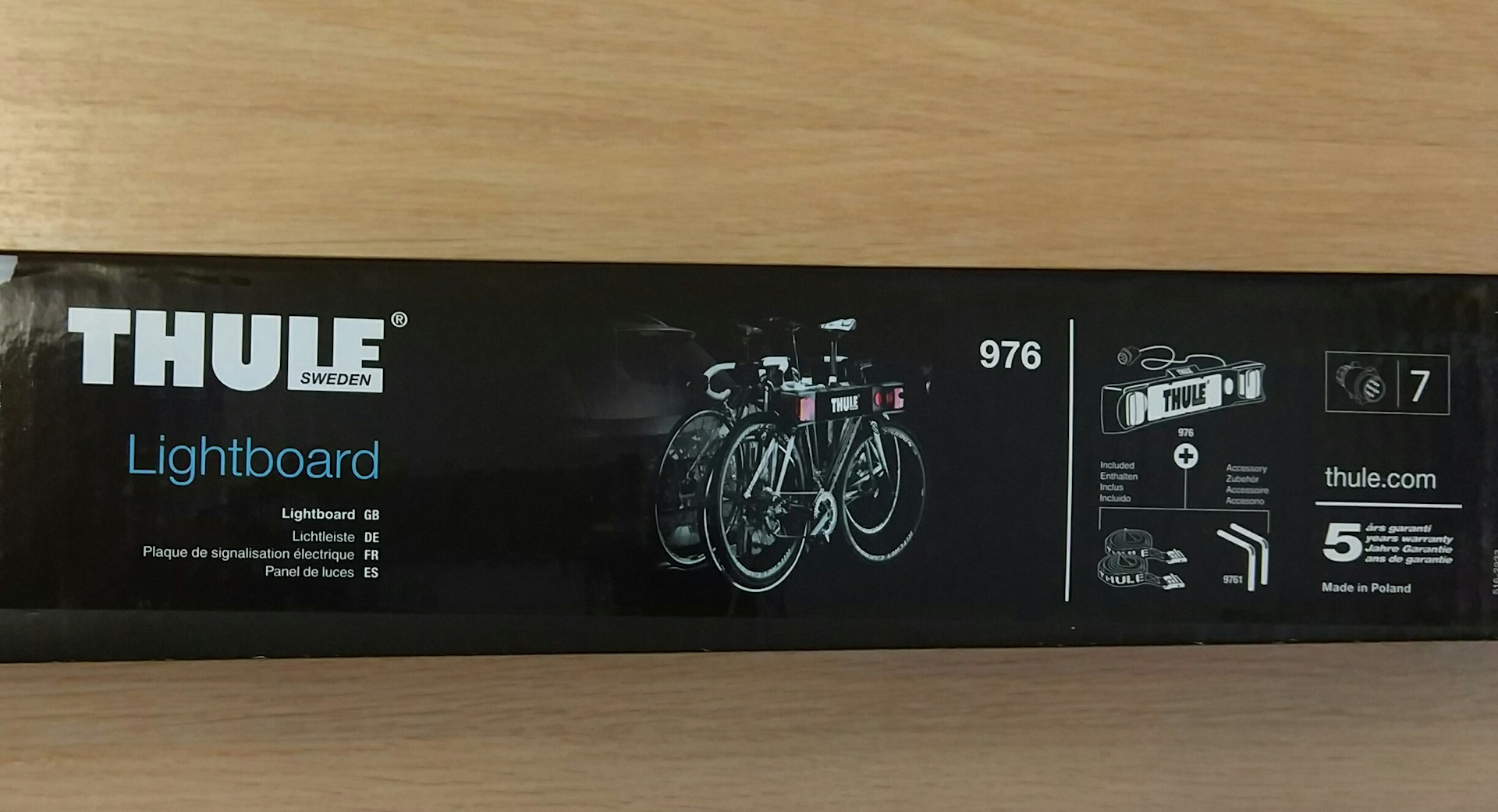 Световая панель Thule 976 с дублирующим номером — Volkswagen Transporter T5, 2 л, 2013 года ...