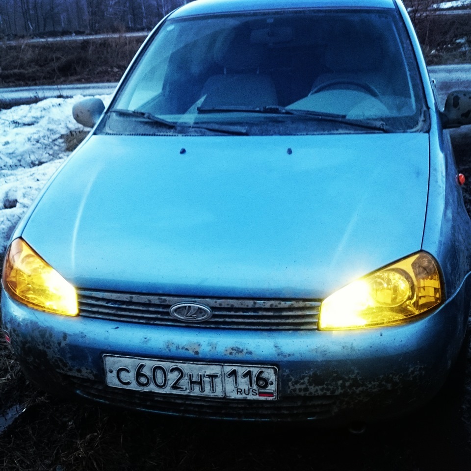 Броня на фары — Lada Калина Хэтчбек (1G), 1,6 л, 2007 года | стайлинг ...