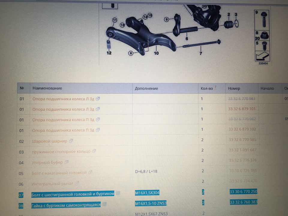 33326879101 Опора подшипника колеса Л Зд BMW | Запчасти на DRIVE2